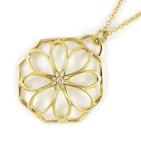 Tiffany & Co. | Bags | Tiffany Flower Octagonal Motif Necklace Diamond ...